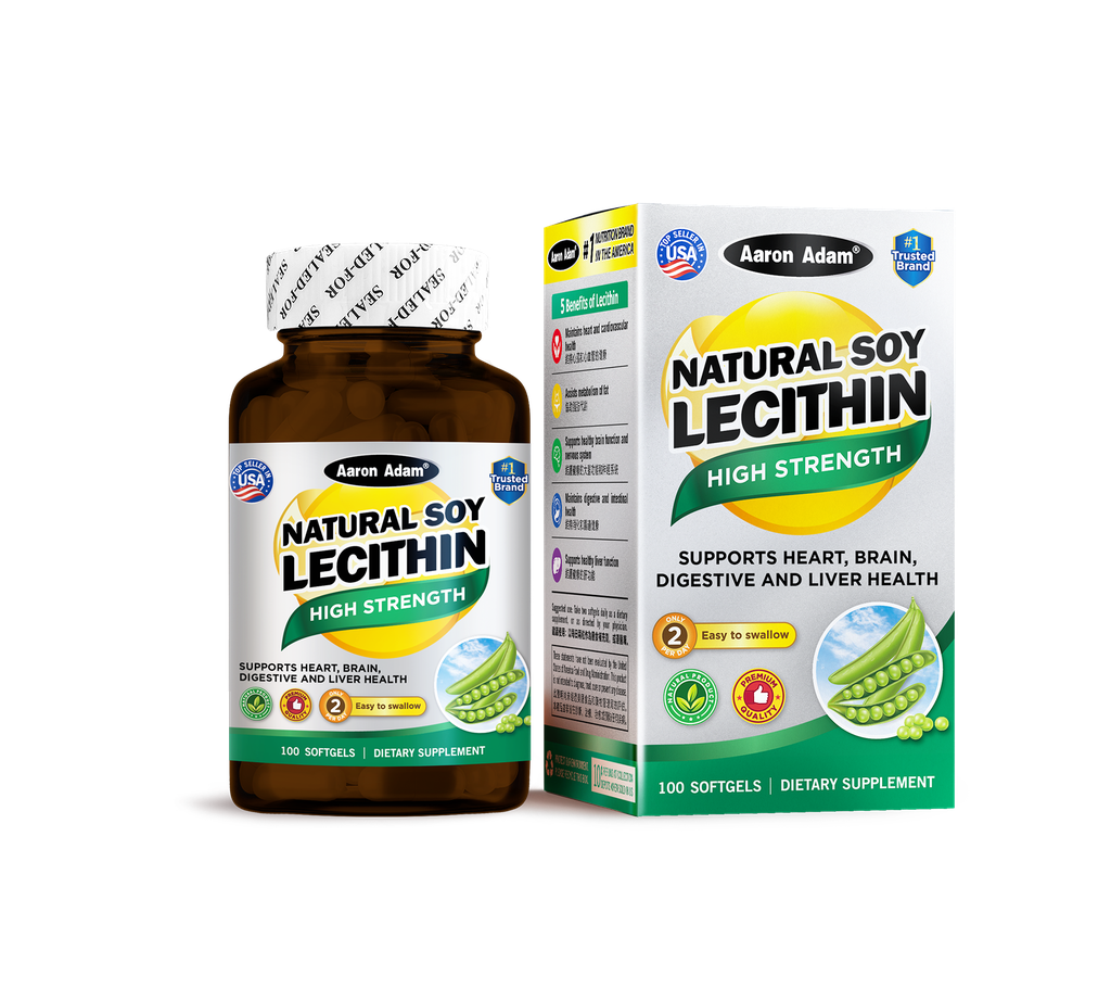 Natural Soy Lecithin - 100 Softgels | Aaron Adam